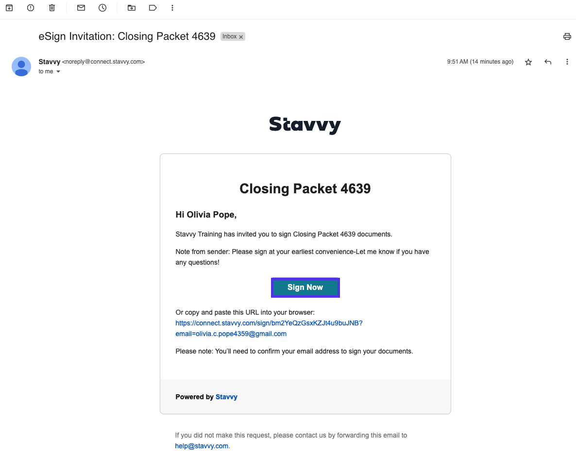 Signer Walkthrough for eSign – Stavvy Help Center