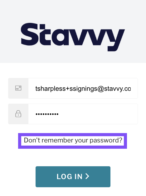 How Do I Reset My Stavvy Password? – Stavvy Help Center