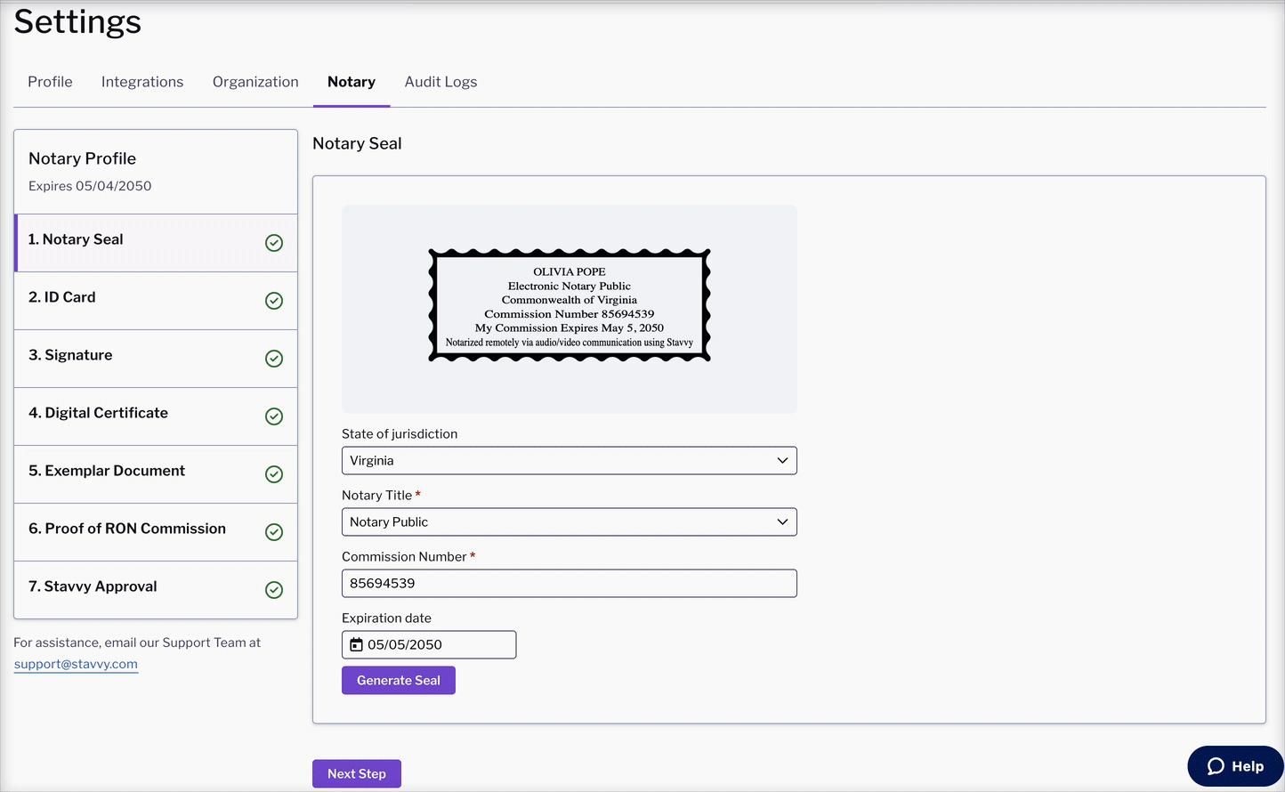 Updating Notary Commission Number (Notary Profile) – Stavvy Help Center