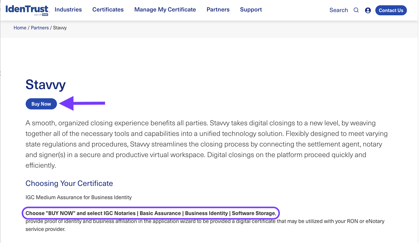 Purchasing Your IdenTrust Digital Certificate – Stavvy Help Center