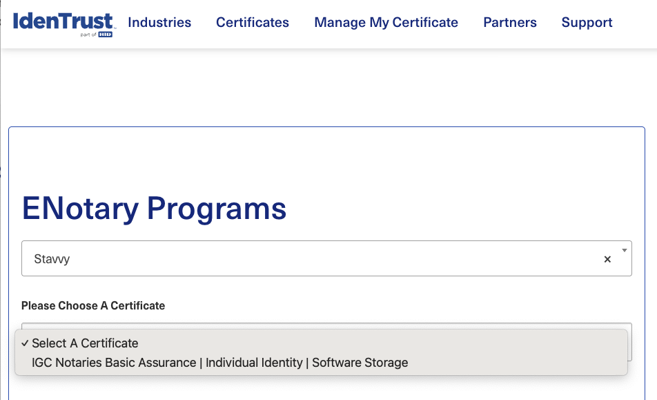 Purchasing Your IdenTrust Digital Certificate – Stavvy Help Center
